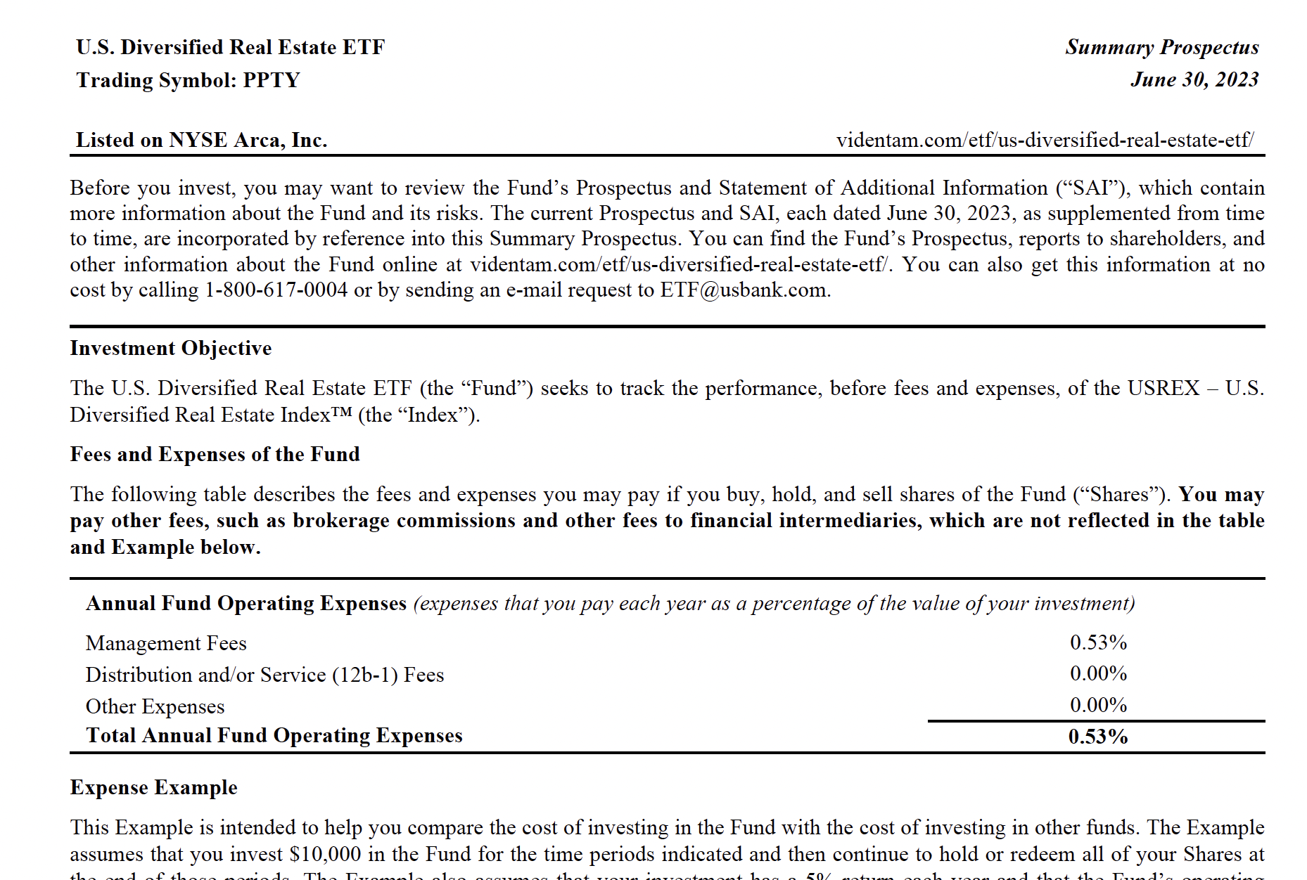 Summary Prospectus - Vident